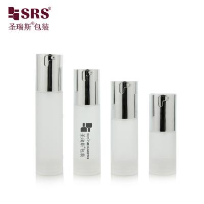 China TA023 20ml 30ml 40ml 50ml Glossy Matte In Mold Injection Clear Frosted PP PCR Airless Bottle For Foundation Cosmetic Packaging for sale