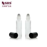 China Whosale fragrance packaging  10ml clear glass roller ball roll on bottle Vacuum test 100% no leakage  steel head applicator massage for skincare essential oils for sale
