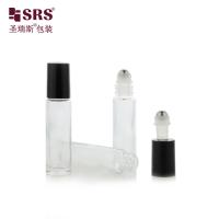 China Whosale fragrance packaging  10ml clear glass roller ball roll on bottle Vacuum test 100% no leakage  steel head applicator massage for skincare essential oils for sale