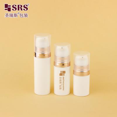 China A028 5ml 10ml 15ml 20ml Empty Round PP Recycled Material Pocket Facial Gel Airless Pump Bottle Sample Injection Color Customization for sale