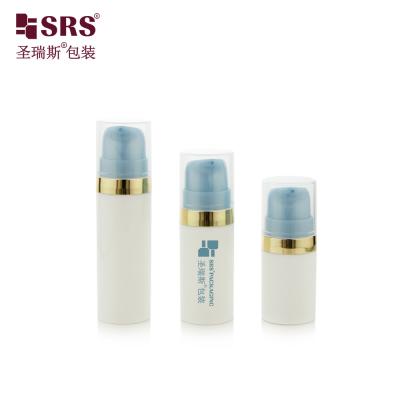 China Eye Cream PP Pocket Vacuum Bottle With Pump Description Round Empty Cosmetic Packaging Single Wall for sale