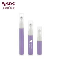 China A0035 7.5ml 10ml 15ml Paint Frosted Purple Custom Color Pretty Plastic PP PCR Recycled Material Airless Roll On Serum Bottle for sale