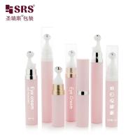 China A0035 Airless Style Design Customization Painting Metalized Color Pink Press Roll On Bottle For Eye Gel for sale
