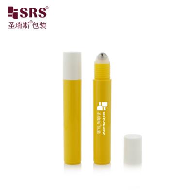 China RPP-15ML Round Plastic Injection Custom Color PCR PP Recycled Roller Ball Bottle Massage Eye Serum for sale
