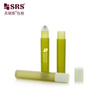 China RPP-15ML Injection Semi-Transparent Green Color Matte Finished Plastic Roll-On Bottle Packaging Container for sale