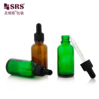China D002 Clear Amber Green Blue Color Glass Dropper Bottle For Essential Oir Cosmetic Serum for sale