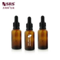 China D003-2 Ribbed Shoulder Plastic Dropper Lid For Round Glass Bottle Essential Oil Packaging With Logo Printed for sale