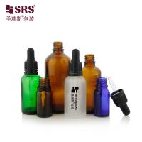 China D003-2 Frosted Clear Green Blue Amber Transparent Glass Dropper Bottle TE Tamper Evident Design Lid for sale