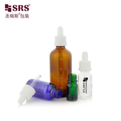 China D010 Exquisite Transparent Glass Molded Bottles with CRC Child Resistant Caps and Precision Dropper Lids Tailored for Premium Hair Essence Serum for sale