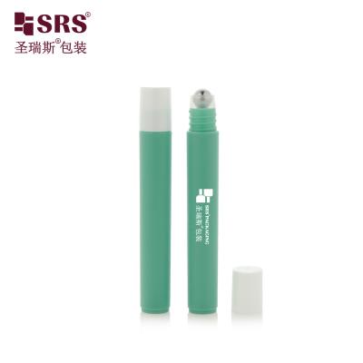 China RPP-10ML(C) Tall And Thin PP Plastic PP Matte Finished Empty Roller Bottle With Steel Ball For Eye Serum for sale