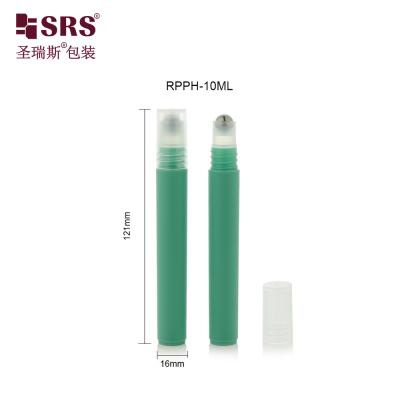China RPPH-10ML(C) Antiperspirant Liquid Plastic Empty Custom Injection Color Green With Steel Ball PP Cap No Leakage for sale