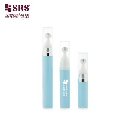 China A0035 7.5ml 10ml 15ml PP Vacuum Eye Cream Roller Bottles with Secure Snap Lock Press Cap for sale