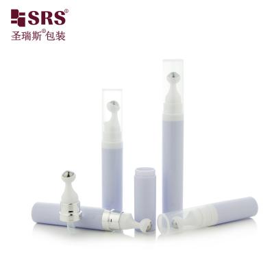 China A0035 7.5ml 10ml 15ml Travel-Friendly PP Airless Roller Bottles for Eye Cream Press Roll Design for sale