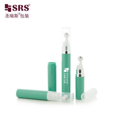 China A0035 7.5ml 10ml 15ml Travel Pocket Size Plastic PP PCR Round Airless Pump Bottle Snap-on Design Roll On  Serum Bottle for sale