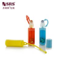 China BLPM-10ML Luxury Empty Clear Glass Roll On Essential Oil Bottle Packaging With Silicone Cover for sale
