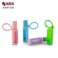 China BLPM-10ML Luxury Empty Clear Glass Roll On Essential Oil Bottle Packaging With Silicone Cover for sale