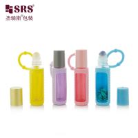 China BLPM-10ML Luxury Empty Clear Glass Roll On Essential Oil Bottle Packaging With Silicone Cover for sale