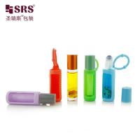 China BLPM-10ML Luxury Empty Clear Glass Roll On Essential Oil Bottle Packaging With Silicone Cover for sale