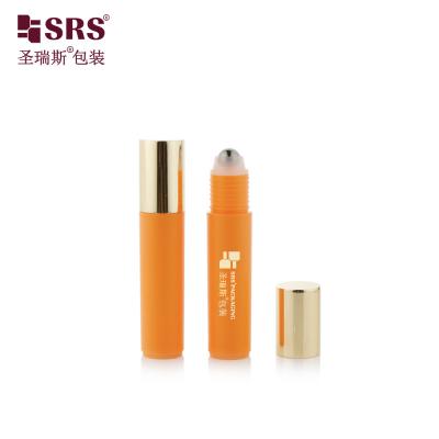 China RPA-10ML Injection Custom Color Glossy Frosted Plastic PP PCR Roller Steel Ball Eye Serum Massage Bottle Container for sale