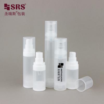 China A0216 15ml 30ml 50ml Glossy Matte In Mold PP PCR Plastic Airless Bottle With Lotion Spray Pump for sale