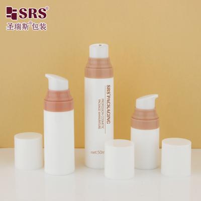 China PA0204 15ml 30ml 50ml Injection Pink Pump Customization PP PCR Recycled Material Glossy Airless Bottle For Facial Cream for sale