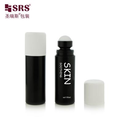 China RPPD1-90ML Black Matte PP Plastic Bottle With Child Resistant Cap Double Wall No Leakage For Antiperspirant Gel for sale