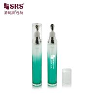 China LR001-15ML High End Luxury Skincare Eye Gel Applicator Metal Zinc Head Acrylic Lotion Bottle Container Tube for sale