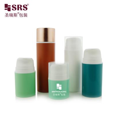 China PA609 Snap On Type Pump PP PCR Recycled Material Airless Lotion Bottle Packaging Customization For Skincare Serum Cleanser for sale