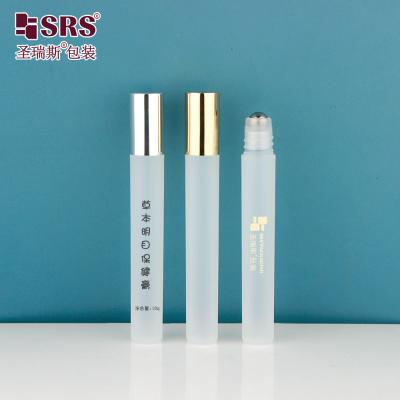 China RPA-10ML(C) Clear Matte Frosted Plastic PP PCR Eco Friendly Eye Serum Roll-On Bottle for sale