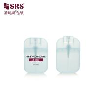 China PWU006 Injection Semi-Transparent Blue Card Shape Spray Pump Bottle Fine Mist For Perfume for sale