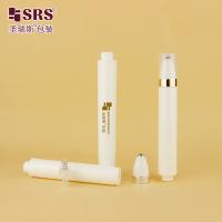 China AY 15ML Injection White Glossy Matte Finished Round Pen Shape Airless Roll On Bottle For Eye Cream Container for sale