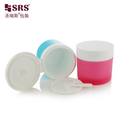 China SRS1 120g 150g Spoon Magnet Double Wall PP PCR Recycled Plastic Facial Mask Gel Jar Container for sale