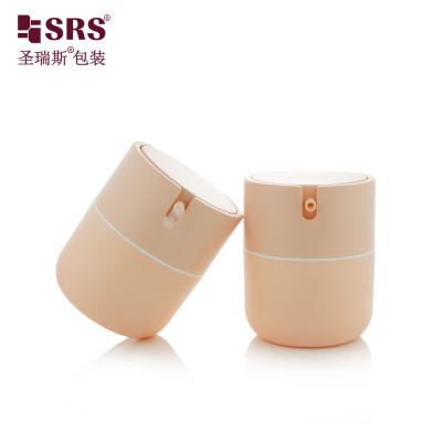 China PA001 50ml Cute Plastic PP Round Bottom Airless Pump Bottle Jar Container Empty Cosmetic Facial Cream for sale