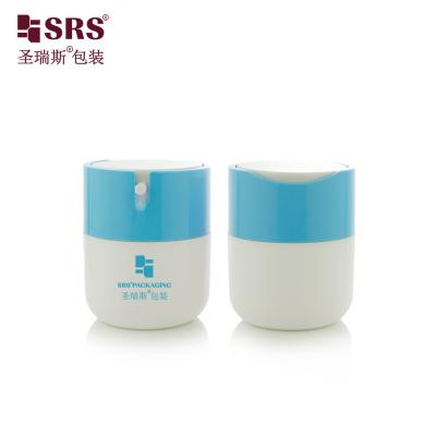 China PA001 50ml Cute Luxury Facial Cream Mask Plastic PP Airless Pump Jar Empty Custom Collar Container for sale