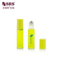 China PET-10ML Plastic PET Clear Glossy Surface Roll On Bottle Applicator Container Packaging With Steel Ball Massage for sale