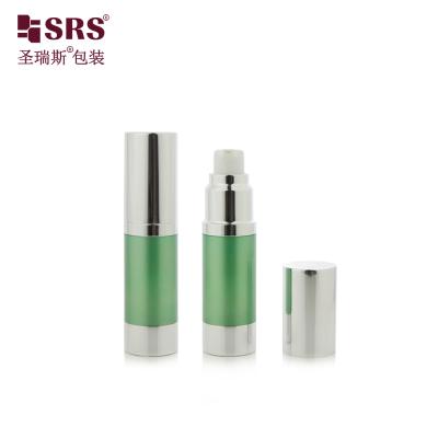 China A022B 10ml 20ml 30ml 50ml Plastic Round Airless Pump Lotion Bottle For Cosmetic Foundation for sale