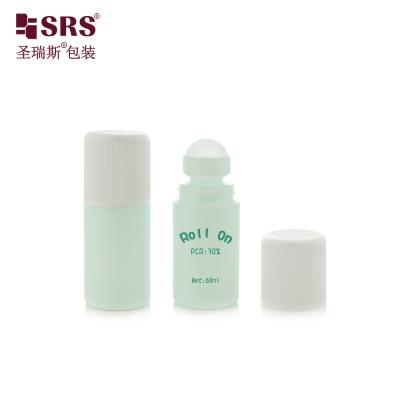 China RPPC1-60ML Green Round Shape PP Antipersipirant Gel Roll On Deodorant Bottle No Leakage CRC Child Resistant Cap for sale