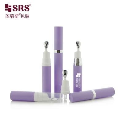 China A0035 7.5ml 10ml 15ml Cosmetic Packaging Eye Care Gel Plastic Airless Snap On Pump Bottle Applicator for sale