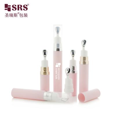 China A0035 7.5ml 10ml 15ml Luxury Airless Pump Bottle With Press Style Zinc Alloy Metal Applicator for sale