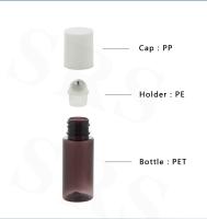 China PET 10ml ~ 170ml Plastic PCR Roll On Bottle Transparent Customize Color Roller Ball Bottle No Leakage For Eye Serum Deodorant Gel for sale