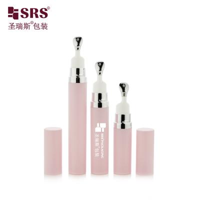 China A0035B 7.5ml 10ml 15ml Empty Snap On Zinc Metal Applicator Head Airless Pump Bottle For Eye Serum Wholesale for sale