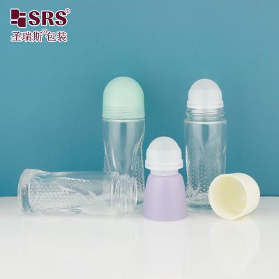 China BLPG-A 50ml Big Capacity Empty Glass Roller Ball Bottle For Deodorant  Gel Serum Body Antipersipirant Packaging Wholesale for sale