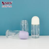 China BLPG-B 50ml Wholesale Unique Shape Deodorant Roll On Glass Bottle No Leakage Customization Clear Cosmetic Packaging for sale