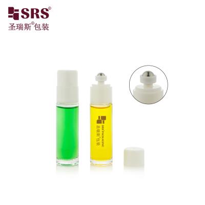 China BLPB 15ml Clear Wholesale Customization Mold Glass Roll On Bottle With Switch Roller Steel Ball Bottles For Perfume for sale