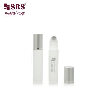 China RPA-10ML Round Empty PP Recycled Injection Color Roller Steel Ball Massge Hair essence Bottle for sale