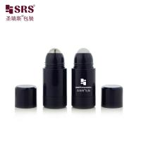 China RPPE 50ml 75ml Black Injection Color PP PCR Glossy Empty Roll On Bottle For Antiperspirant for sale