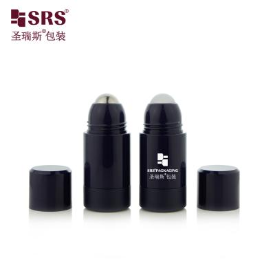 China RPPE 50ml 75ml Black Injection Color PP PCR Glossy Empty Roll On Bottle For Antiperspirant for sale