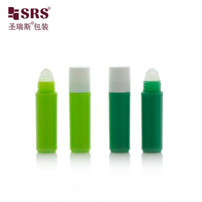 China SRS packaging wholesale 2ml screw cap plastic roll on bottle with metal ball for sample for sale