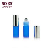 China SRS packaging supplier 3ml metal ball plastic roll-on bottle with gold cap for sale