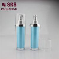China L041 luxury white lotion bottle with golden shoulder ,foundation pump bottle for sale